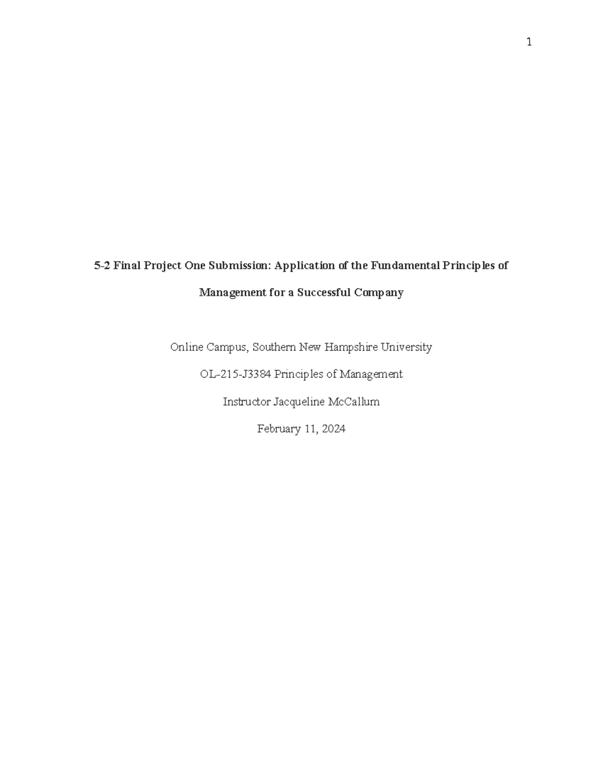 5-2 Final Project One Submission Application of the Fundamental ...