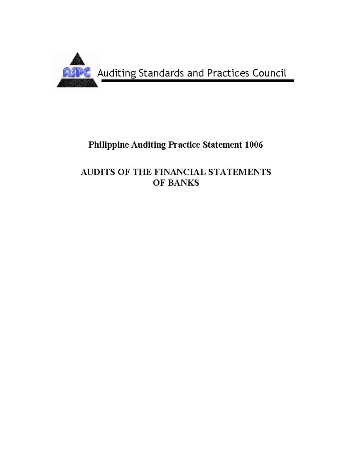 PAPS-1 006 - Audit guidelines - Philippine Auditing Practice Statement ...
