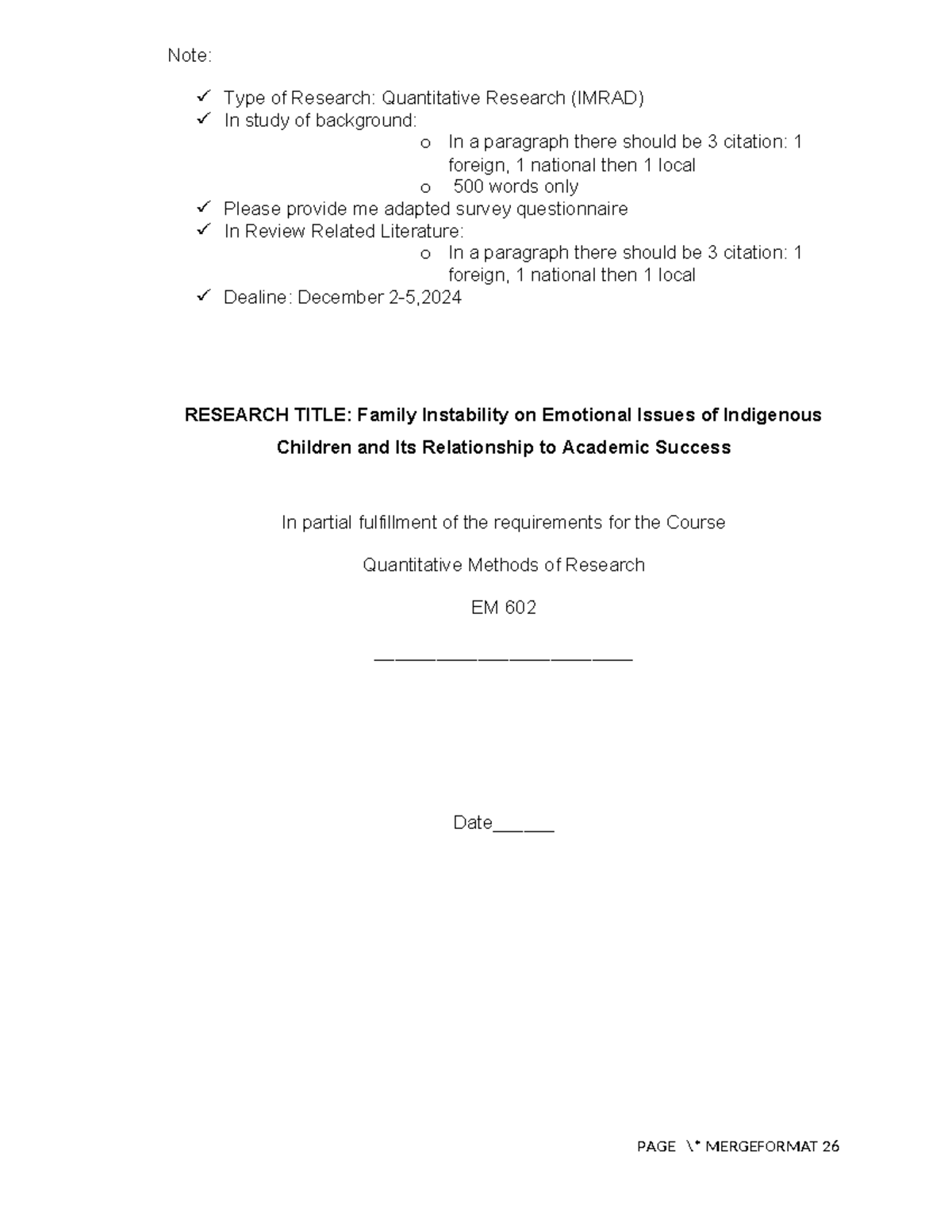 Research-Method - none - Note: Type of Research: Quantitative Research ...