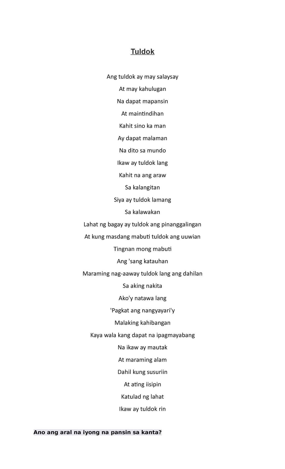 Tuldok 1 - Ma'am Paula - Tuldok Ang tuldok ay may salaysay At may ...