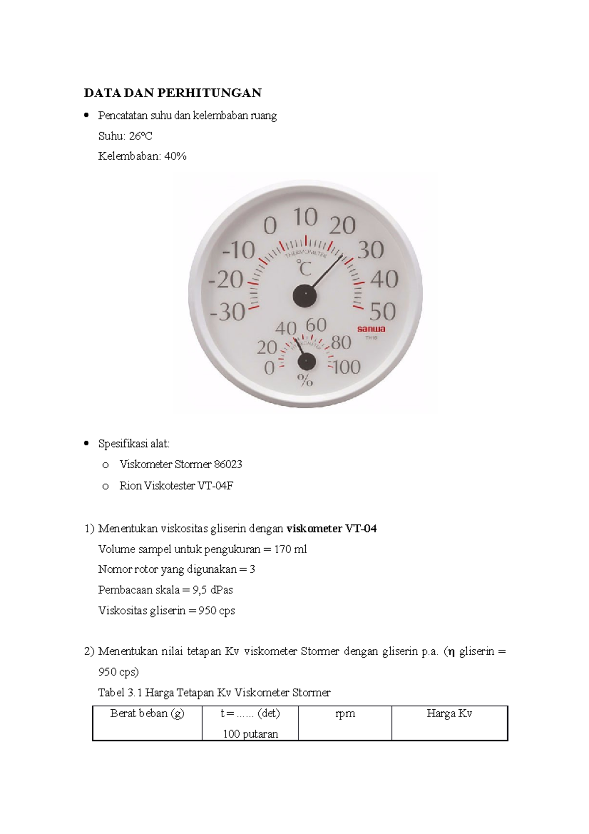 (Template Kosong) Data Materi 3 Viskometer Stormer - DATA DAN ...