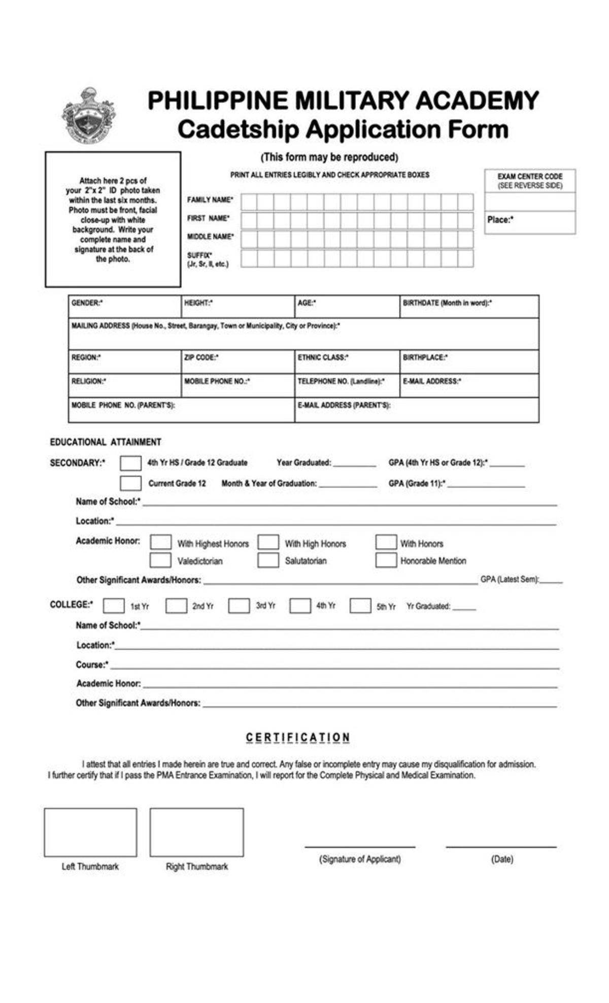 PMA Application 2020 - pma - national student training program - Studocu