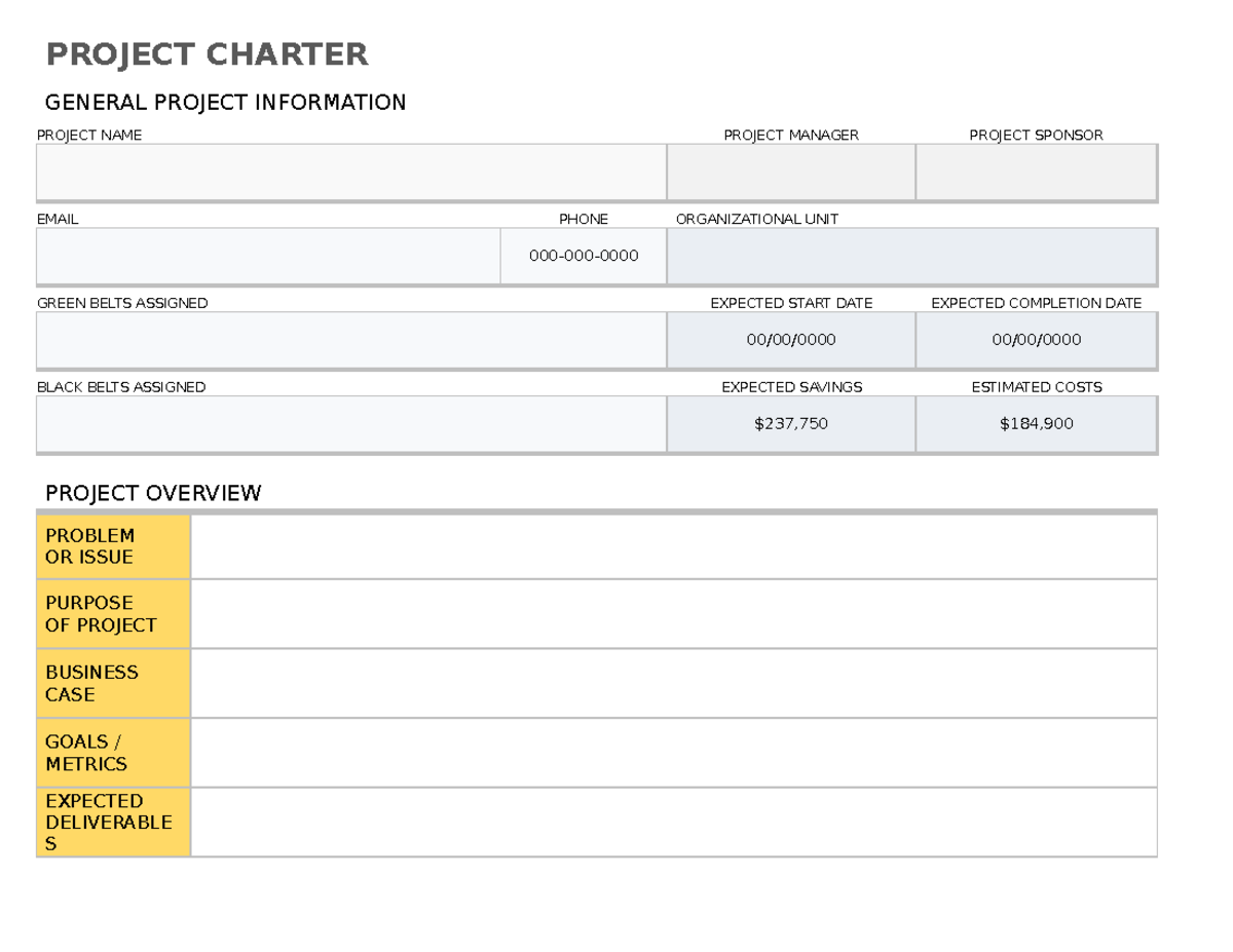 Project Charter - assignments - STEN4000 - U of W - Studocu