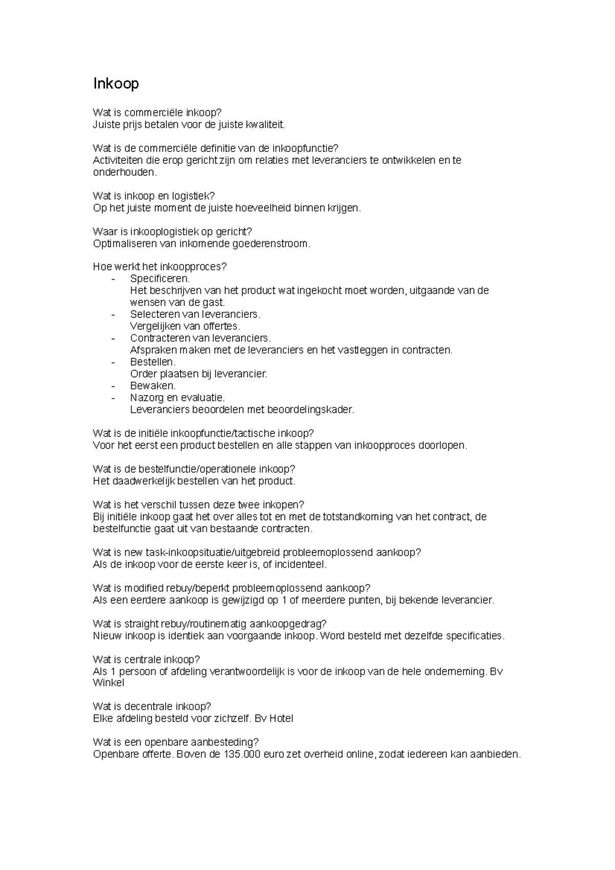 Inkoop%20samenvatting inclusief lessen - Inkoop Wat is commerciële ...