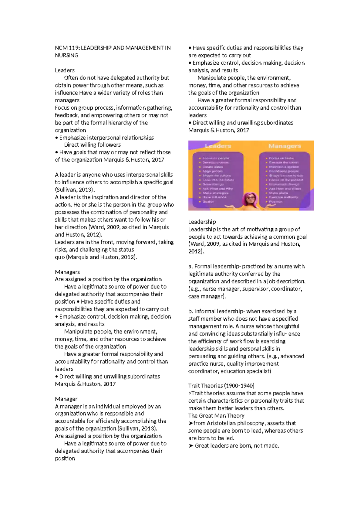 NCM 119 - NCM 119 - NCM 119: LEADERSHIP AND MANAGEMENT IN NURSING ...