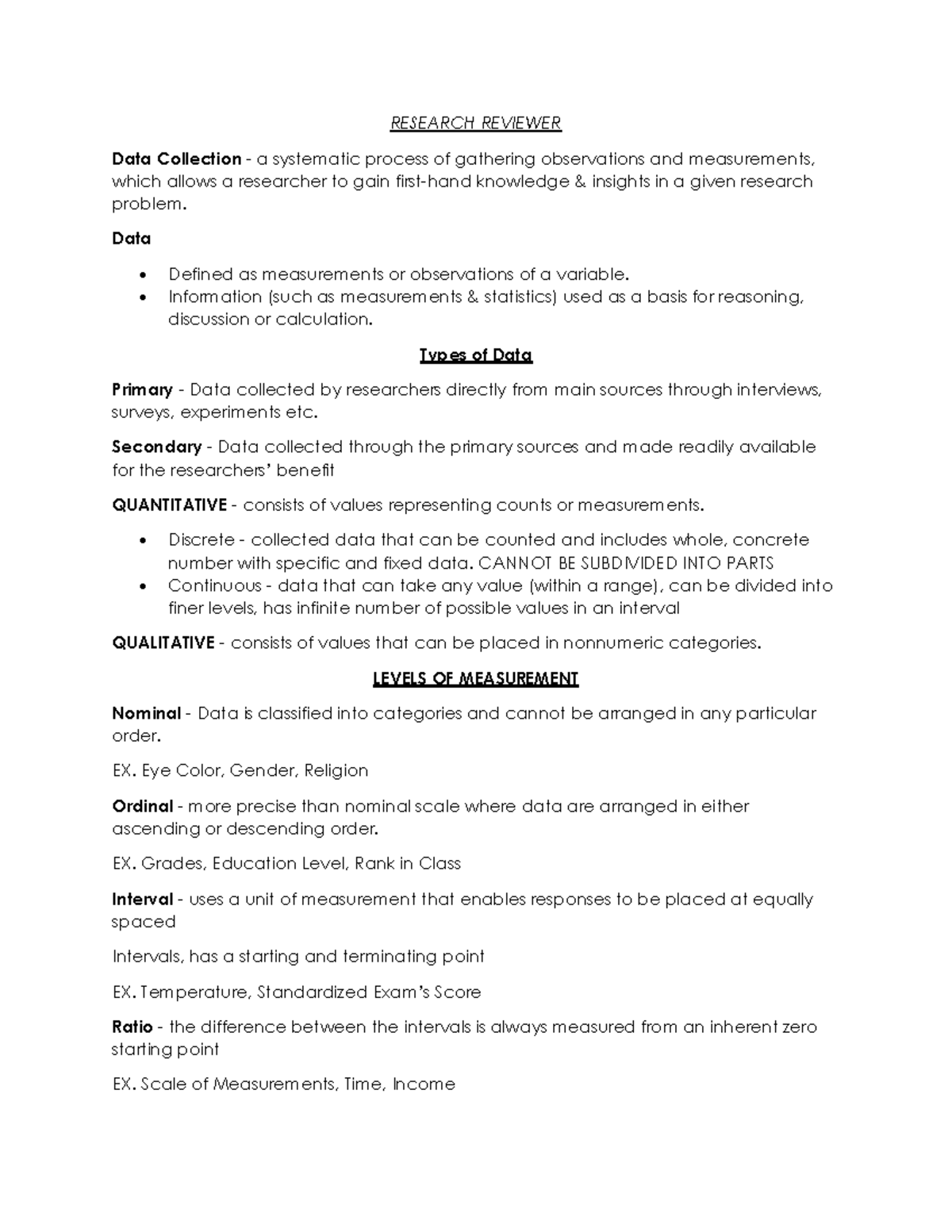 RS reviewer (3 pages) - RESEARCH REVIEWER Data Collection - a ...
