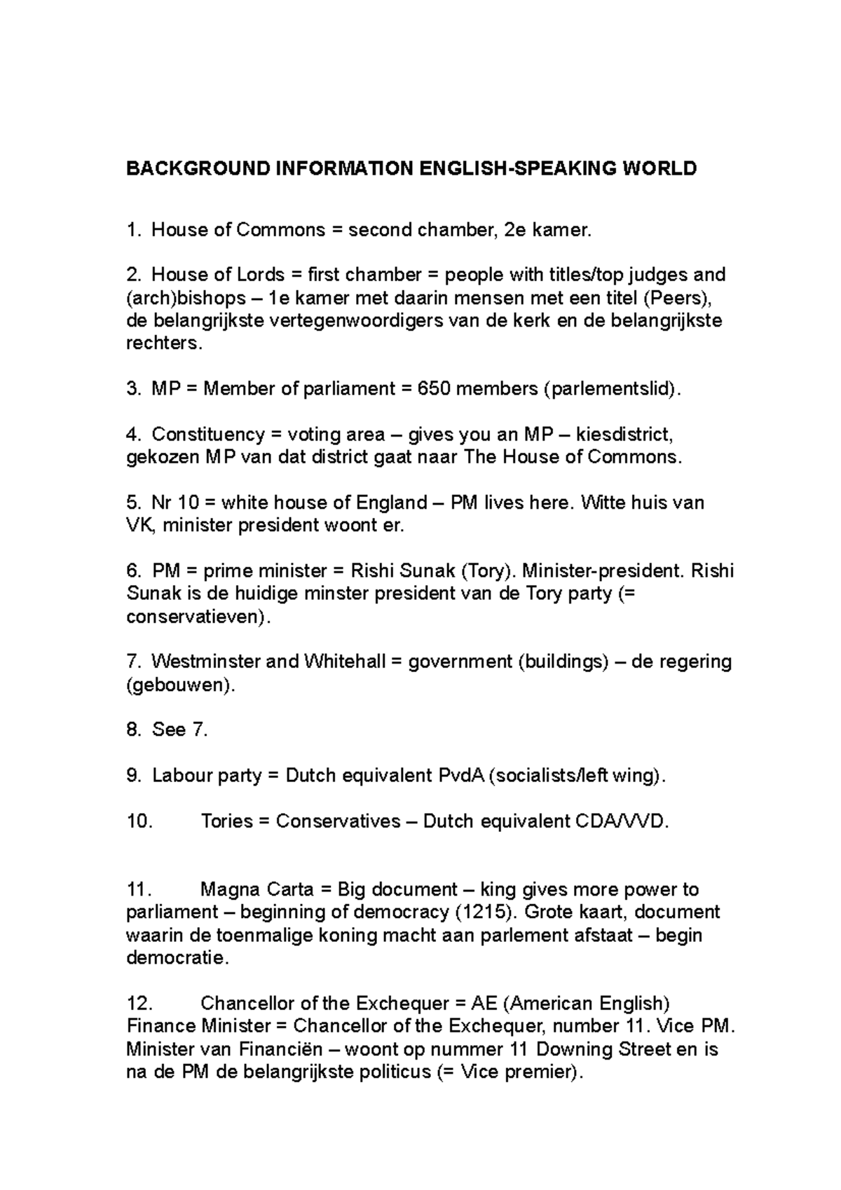 V5 Background info English-speaking world - BACKGROUND INFORMATION ...