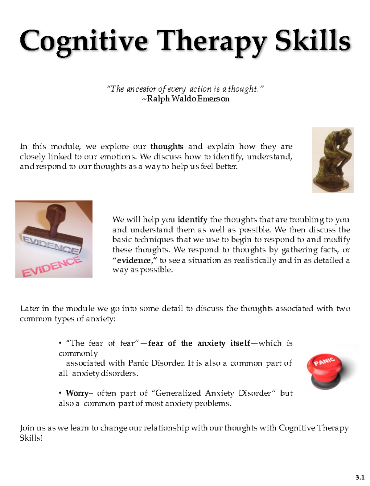 Cognitive Skills for Anxiety - Cognitive Therapy Skills We will help ...