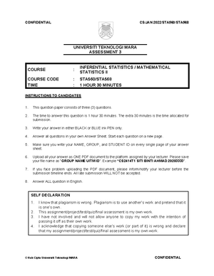 UITM PAST YEAR Final 568 FEB22 - ####### CONFIDENTIAL 1 CS/FEB 2022 ...