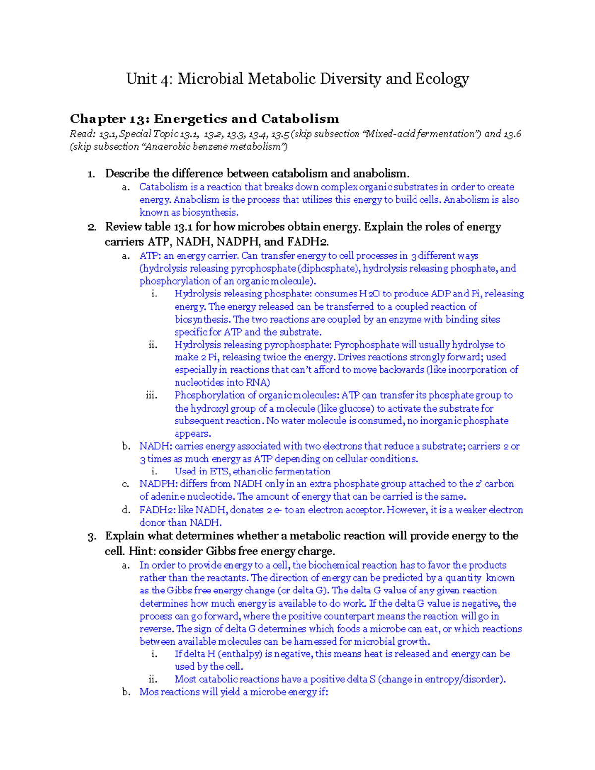 MIBO Study Guide Unit 4 - Summary of Unit 4 of Microbiology course ...