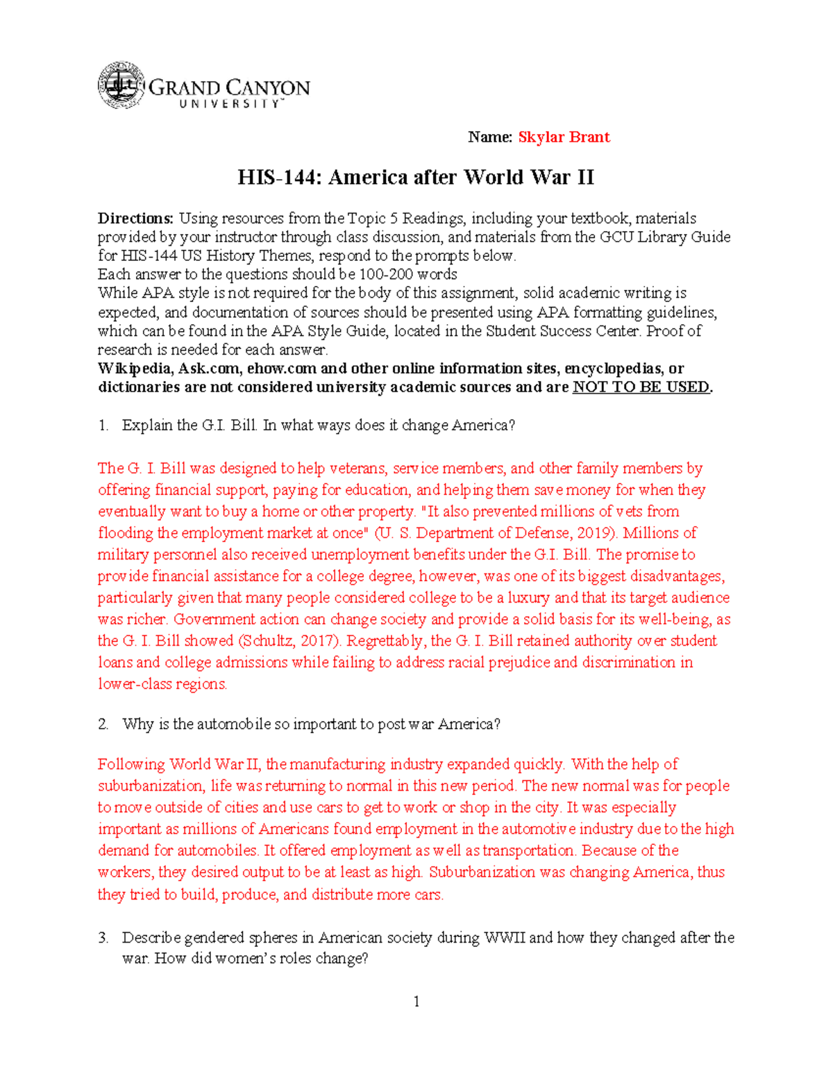 HIS-144-RS-America after WWII Worksheet-2 - Name: Skylar Brant HIS-144 ...