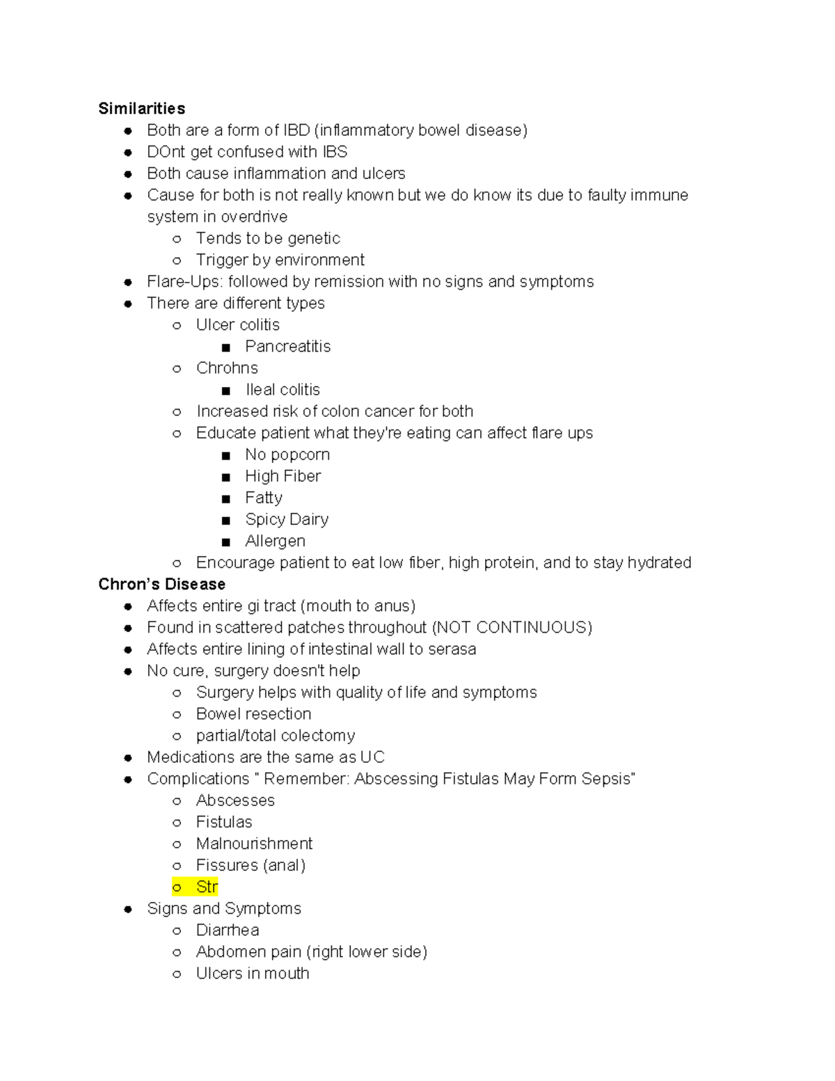 Chron's Disease Vs. Ulcerate Colitis - Similarities Both are a form of ...