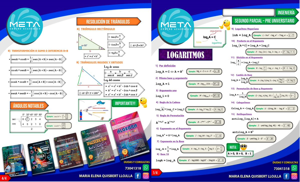 Formulario instituto meta para matemáticas de pre facultativo facultad ...