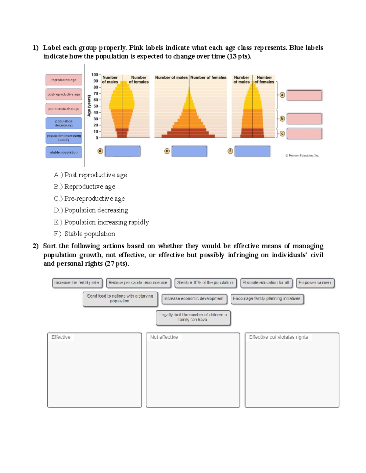 Assignment 2 - work - 1) Label each group properly. Pink labels ...