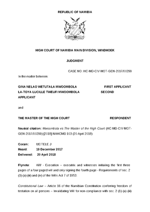 Namibia Refugees Recognition and Control Act of 1999 - ' l .. N$4 ...