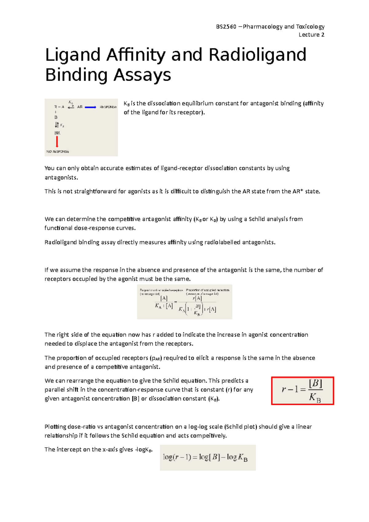 2 - Ligand Affinity and Radioligand Binding Assays - BS2560 ...