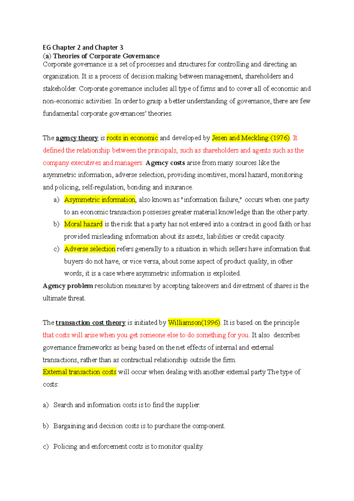 EG Section B answer - EG Chapter 2 and Chapter 3 (a) Theories of ...