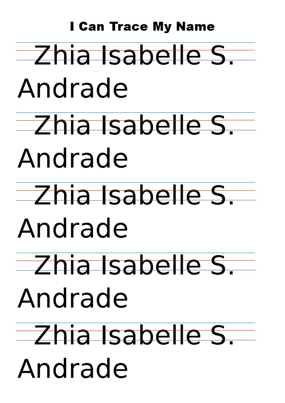 I Can Trace My Name - none - Bachelor of Secondary Education - I Can ...