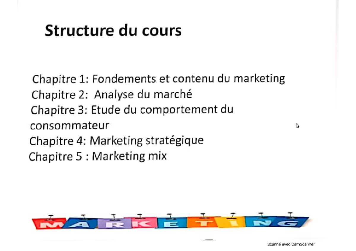 Cours de MARKETING DE BASE, Chapitre 1, Semestre 3, Prof AILLI ...