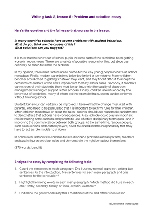 Sample Problem Solution Paper - *This sample paper was adapted by the ...