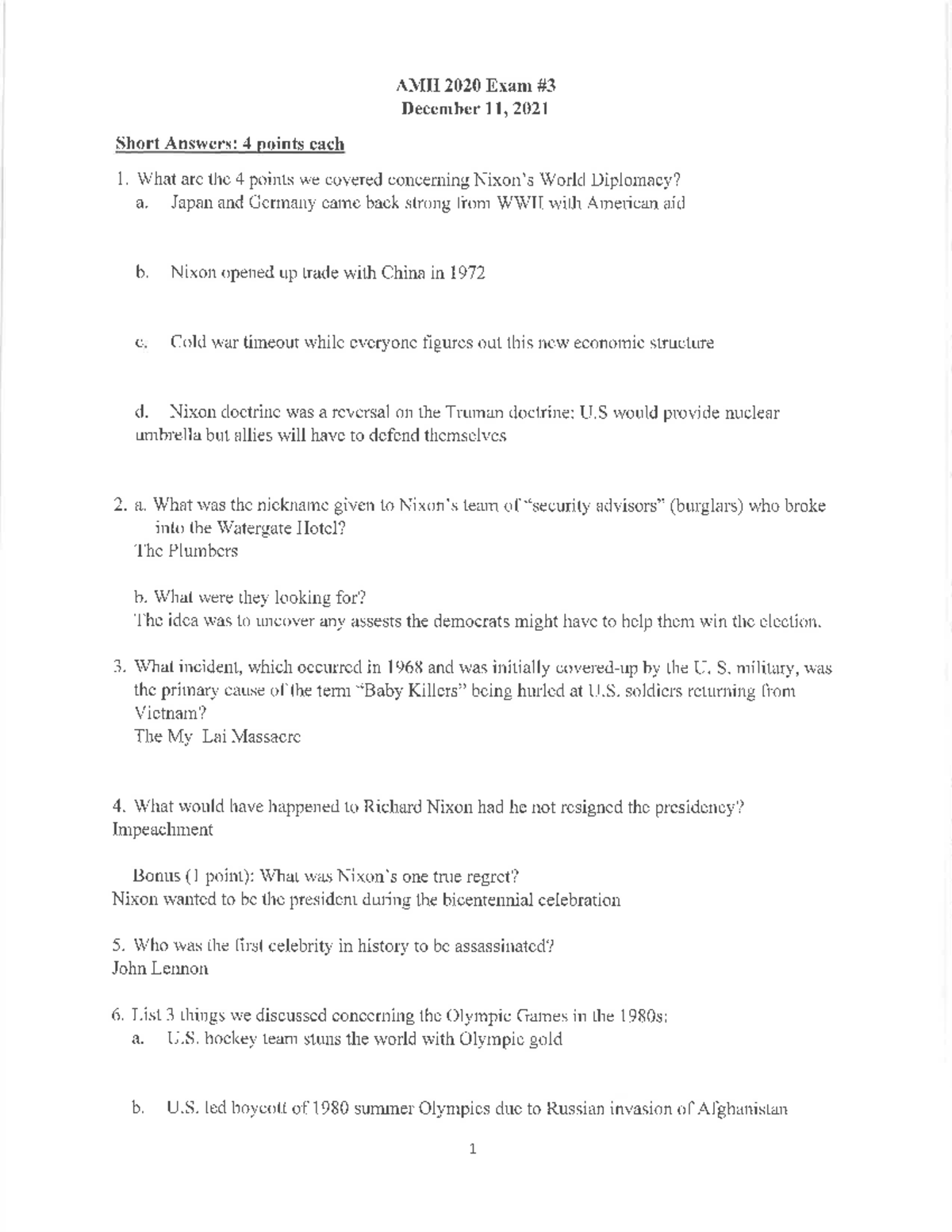 AMH2020 Exam 3 Review - AMH 2020 - Studocu