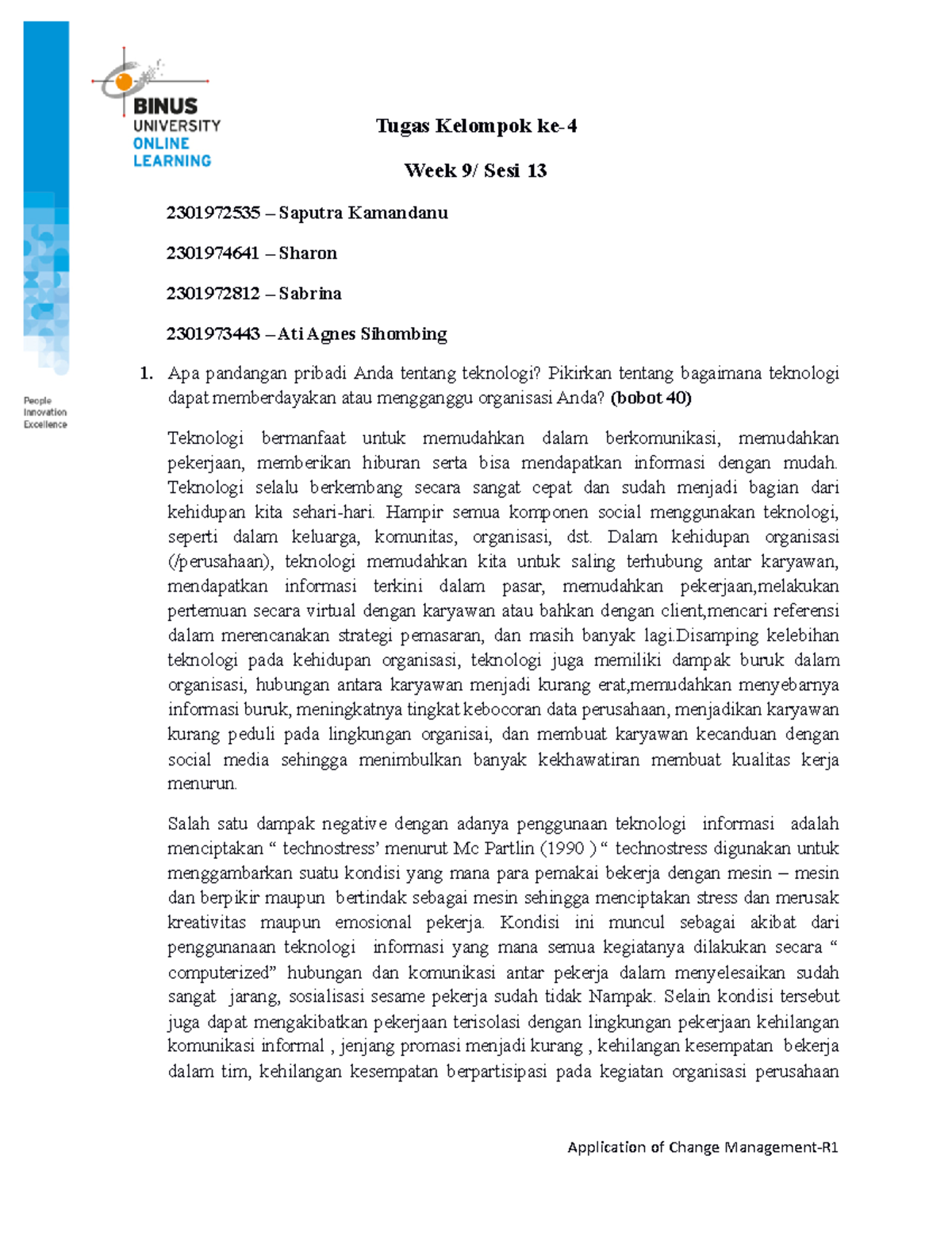 20220225101318 Template Tugas Kelompok 4 - Tugas Kelompok ke- Week 9 ...