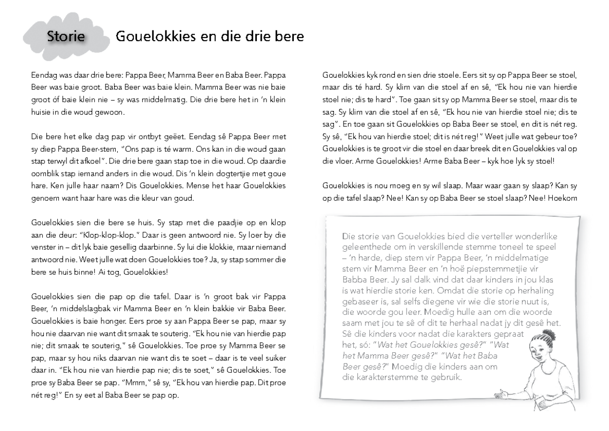 Goldilocks-actual-story-web-version-Afr - 4 Eendag was daar drie bere ...