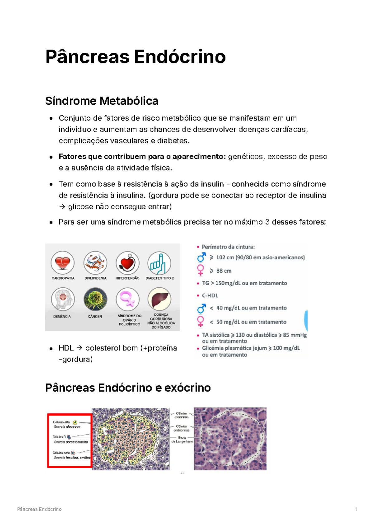 Endocrinologia 3 - AAA - Pâncreas Endócrino Síndrome Metabólica ...