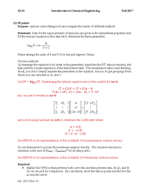 Intro to Chem Eng Quiz 3 Summary and Worked Examples - 10 Introduction ...