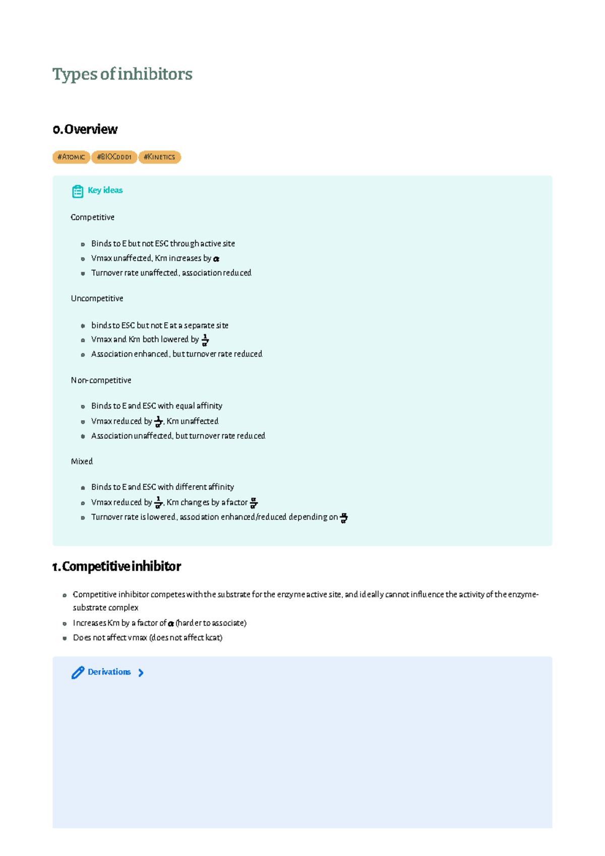 Types of inhibitors - Overview #Atomic #BIOC0001 #Kinetics 1 ...
