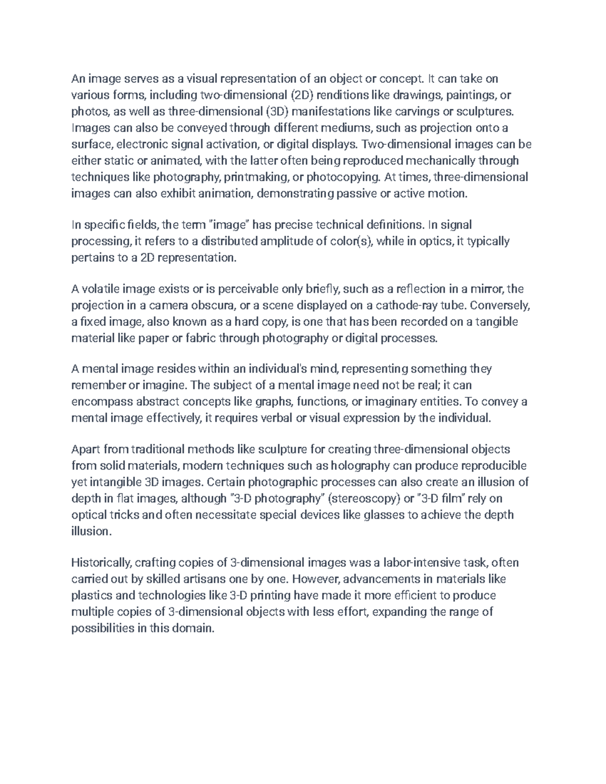 Image - An image serves as a visual representation of an object or ...