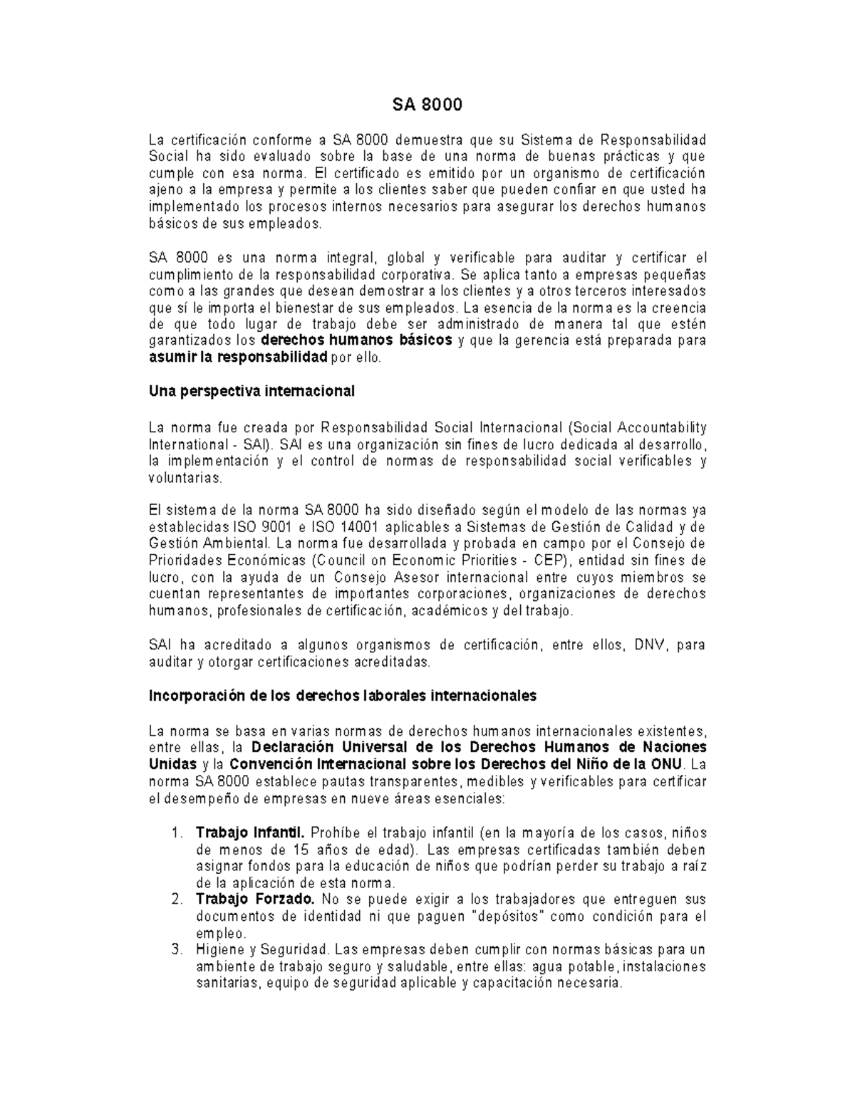 Guia de la Norma SA 8000 - seguridad - SA 8000 La certificación ...