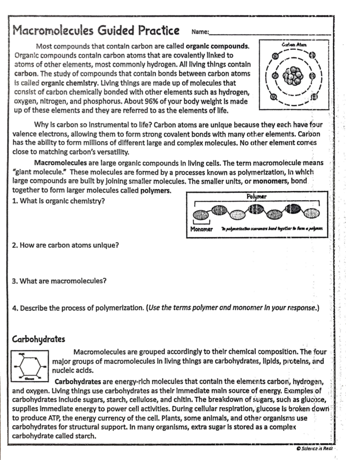 Macromolecules Guided Practice - electrical - Studeersnel