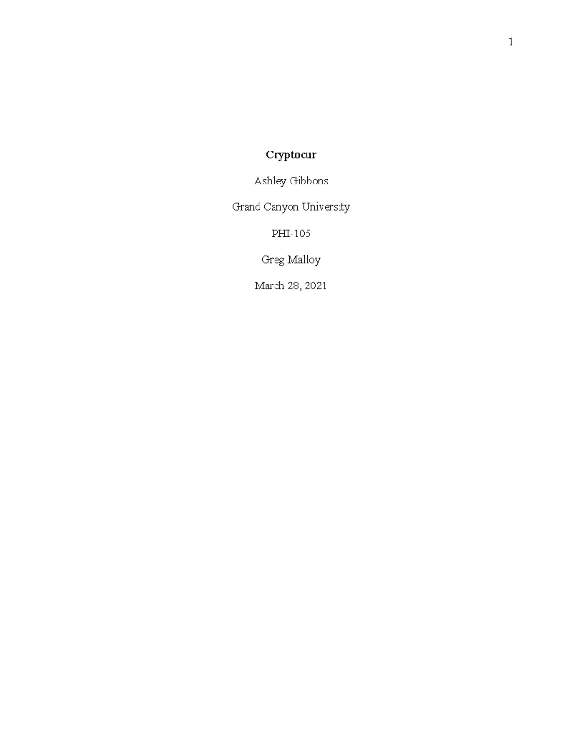 APA Template New - N/a - Cryptocur Ashley Gibbons Grand Canyon ...