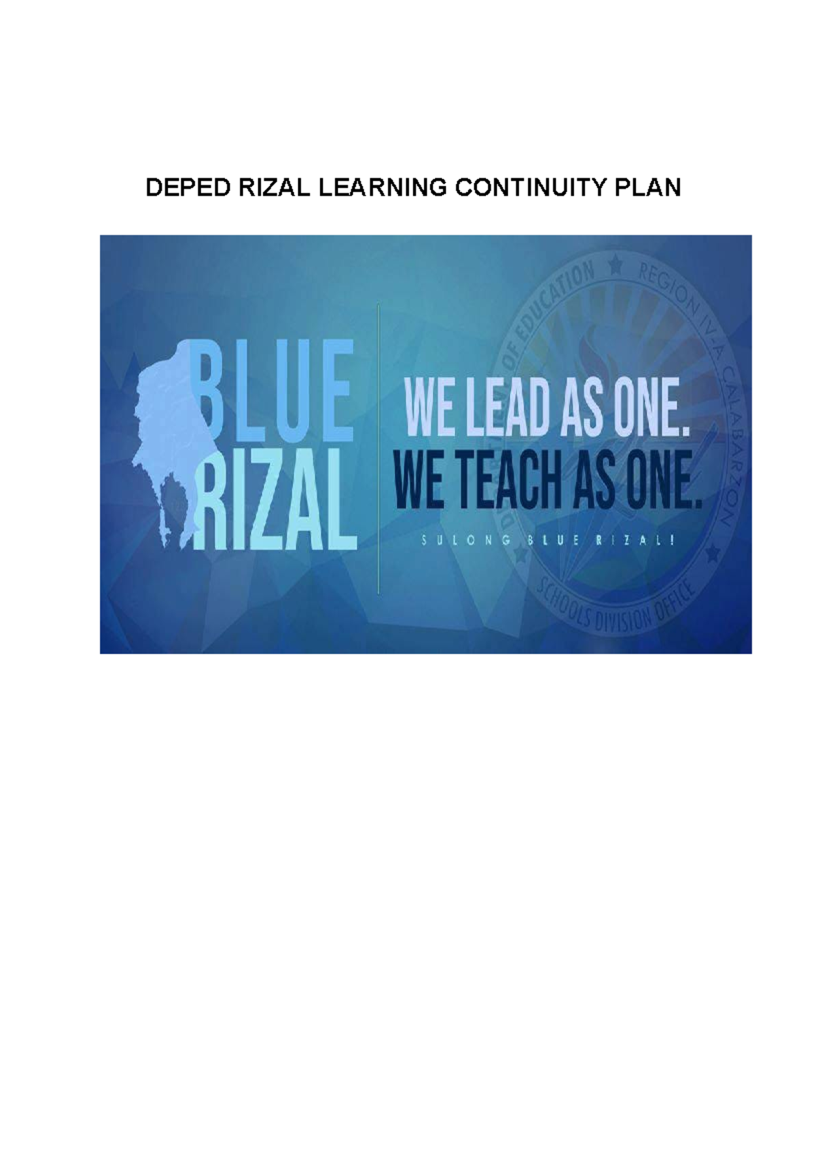 LCP - Used as reference in Theories of Learning Used as - DEPED RIZAL ...