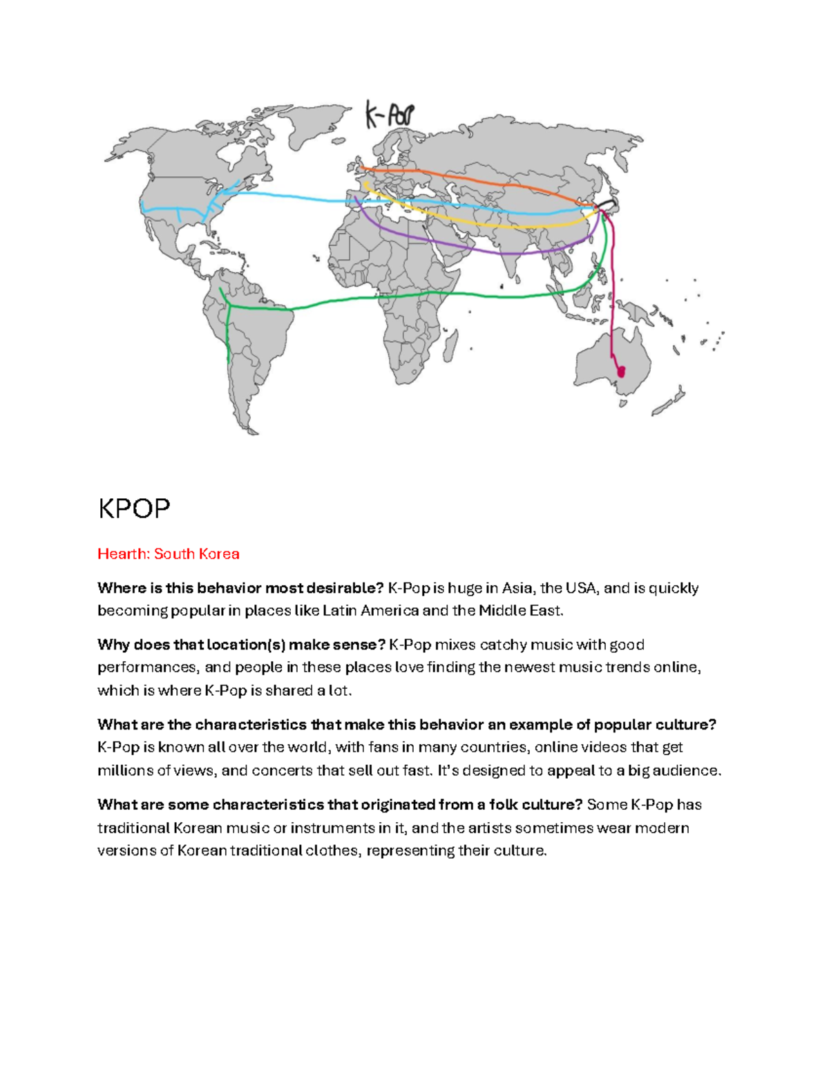 CPA - Popular Culture Map Assignment - KPOP Hearth: South Korea Where ...
