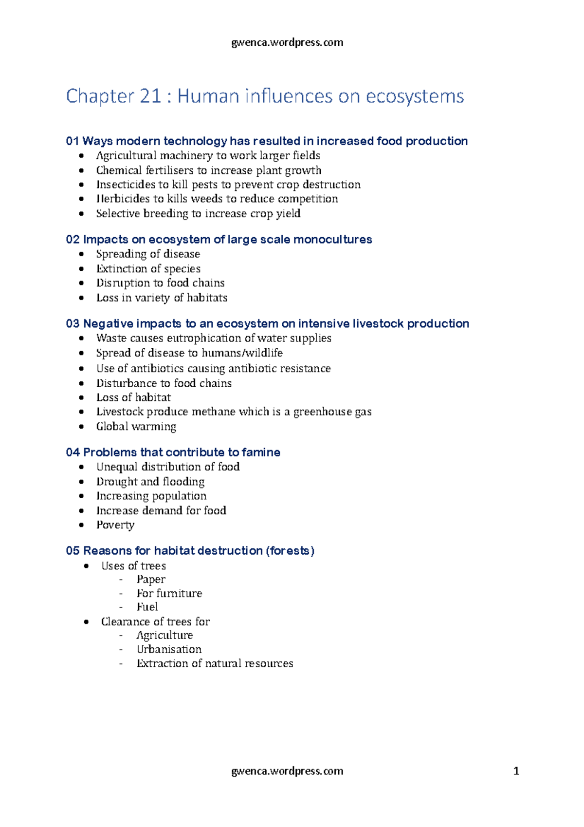 21-human-influences-on-ecosystems - Chapter 21 : Human influences on ...
