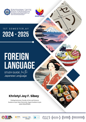 Unit I - Introduction to the Japanese Language Study Guide - FAIR USE ...