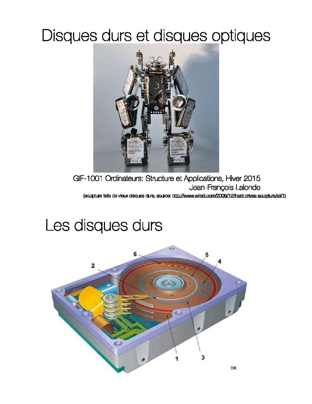 Disque dur - Par Jean-François Lalonde - GIF1001 - Studocu