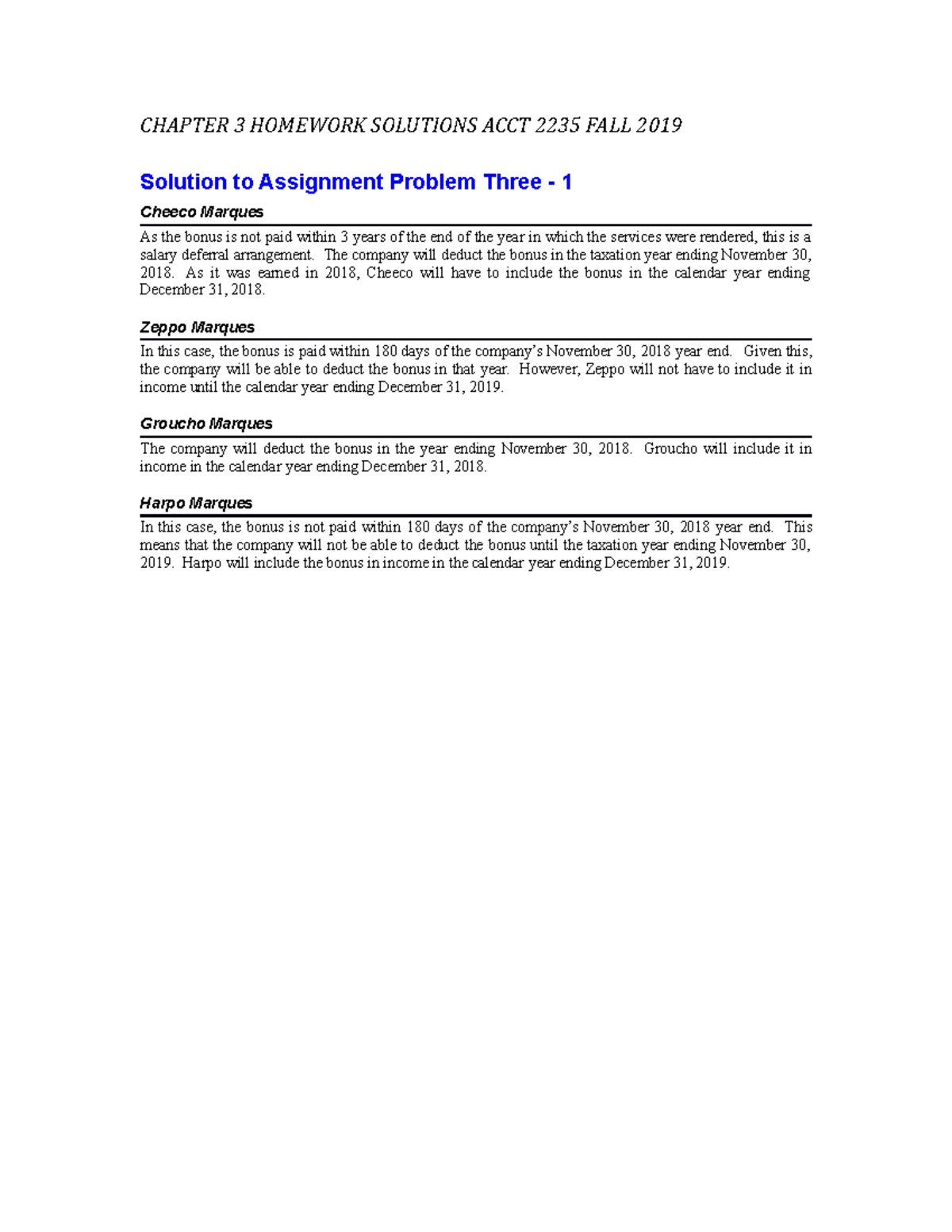 Chapter 3 Homework Solutions Fall 2019 - CHAPTER 3 HOMEWORK SOLUTIONS ...