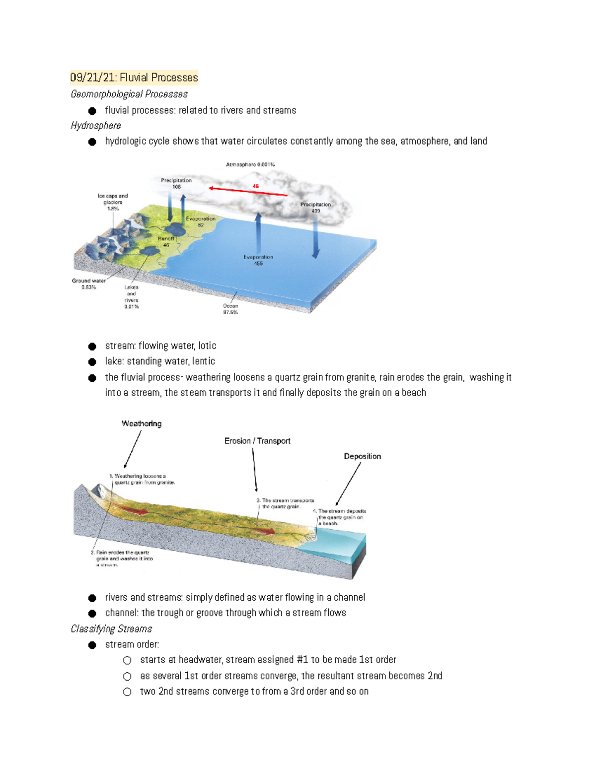 Week 6 - Prof. Smith - 09/21/21: Fluvial Processes Geomorphological ...