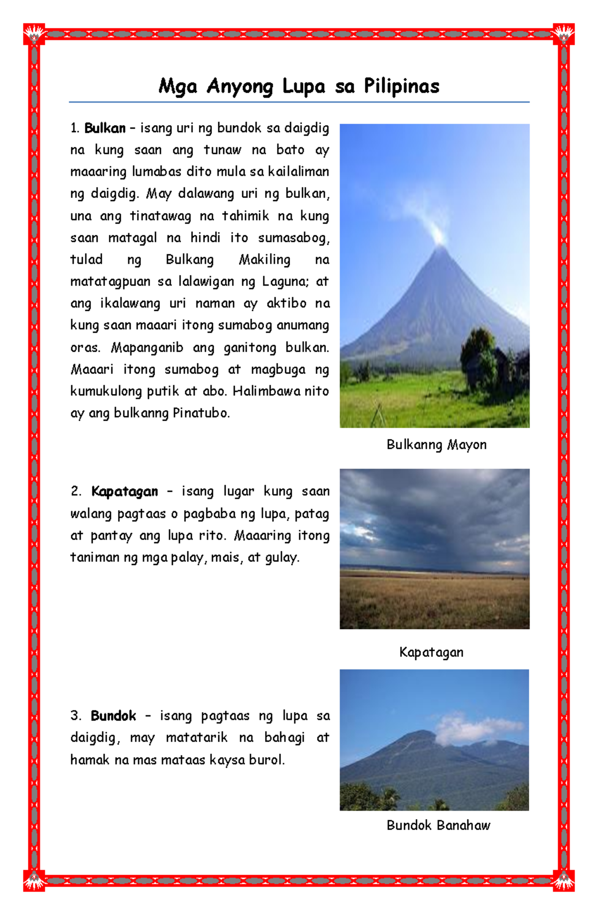 383709522 Anyong Lupa at Anyong Tubig - Mga Anyong Lupa sa Pilipinas ...