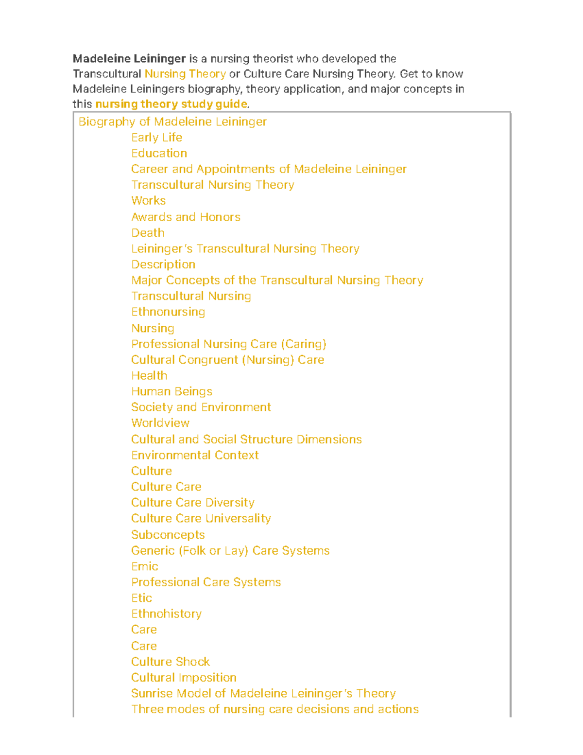 Madeleine Leininger - Get to know Madeleine Leiningers biography ...