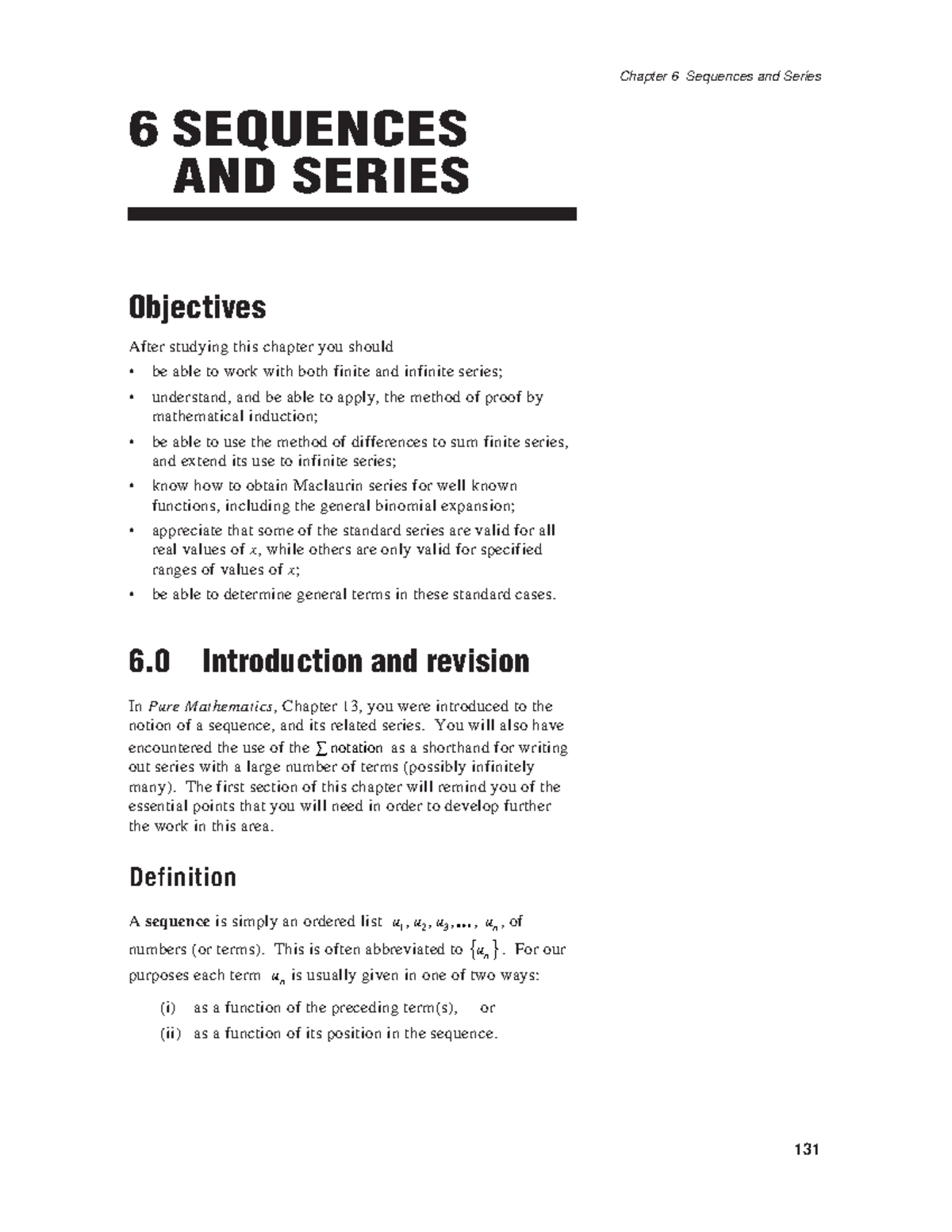 Sequences And Series Compiled Math Lecture Notes 6 Sequences And
