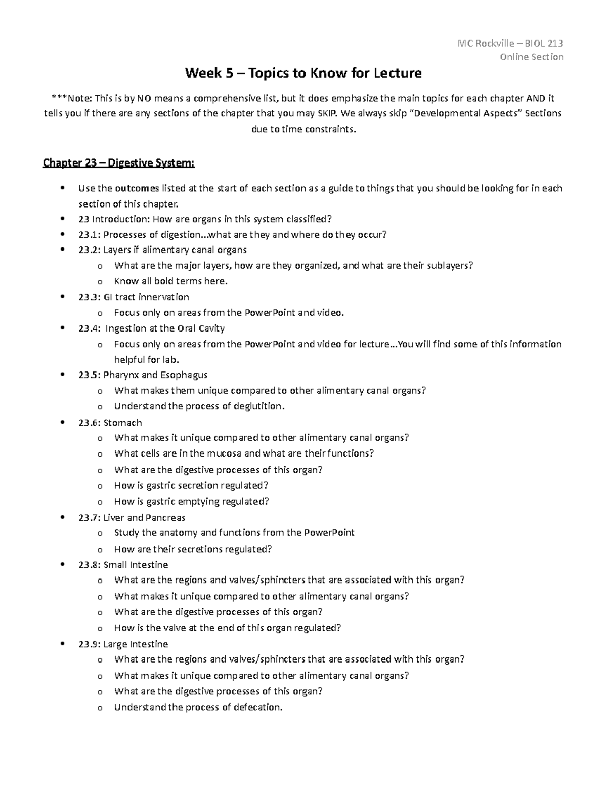 Week 5 Topic List - bio - Online Section Week 5 – Topics to Know for ...