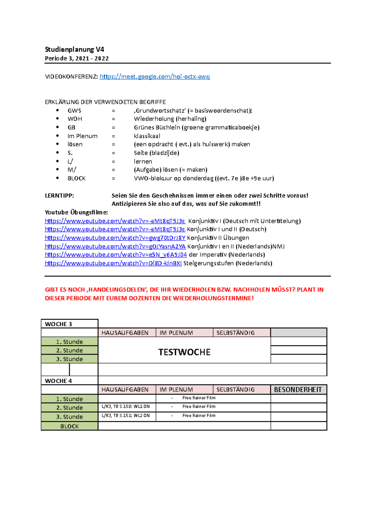 Studienplanung V4 - sgxsdgsxgsrg - Studienplanung V Periode 3, 2021 ...