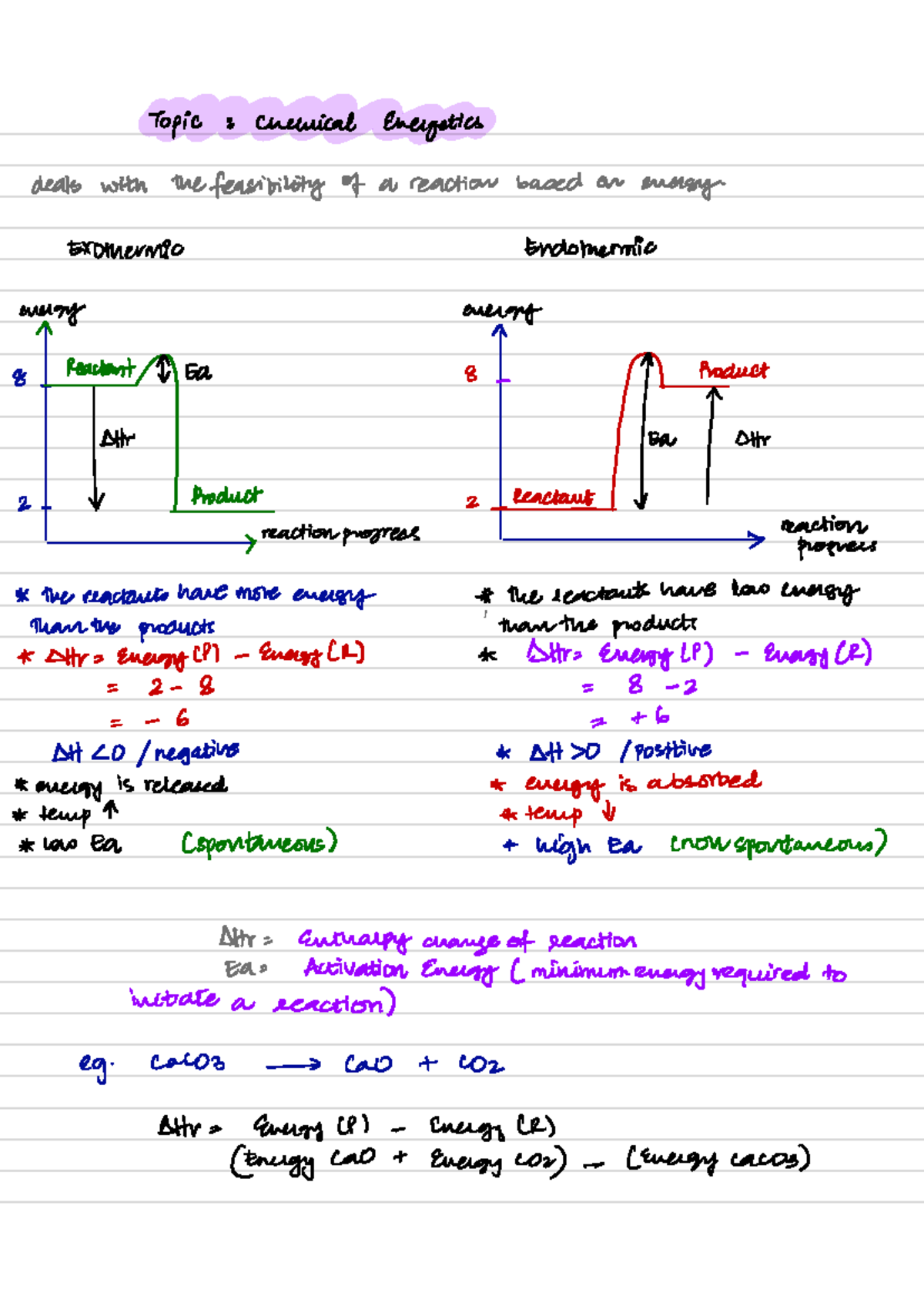 Energetics Notes - !"#$% & '()$%+, -.)/0)1$% 3)+,2 4$1( 1() 5)+2$6$,$17 ...