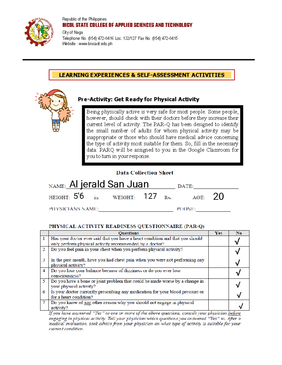 Edited - Module 1 Learning Experiences & SELF- Assessment Activities ...