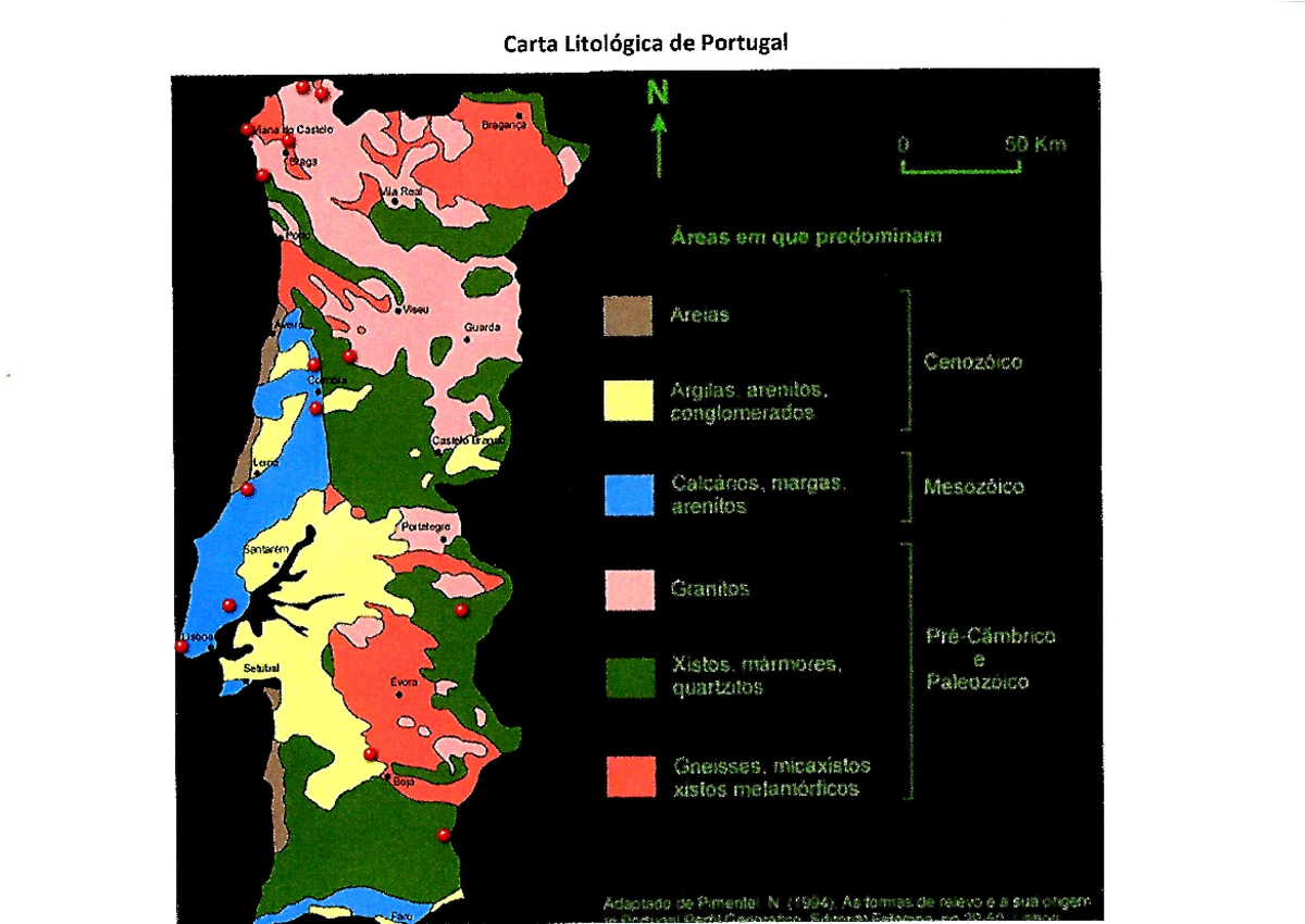 Carta Litológica de Portugal - Biologia e Geologia - Viana do Castelo ...