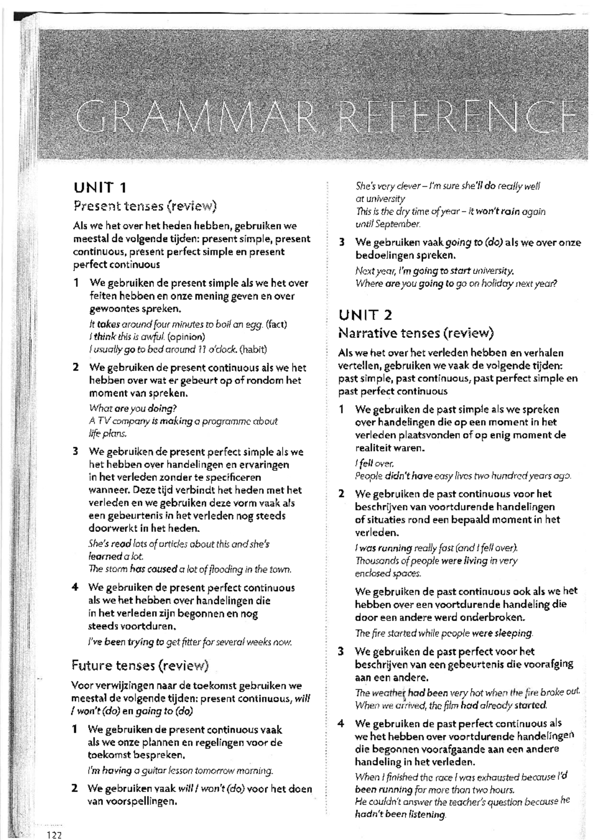 Grammar reference think klas 3 - Engels - Studeersnel